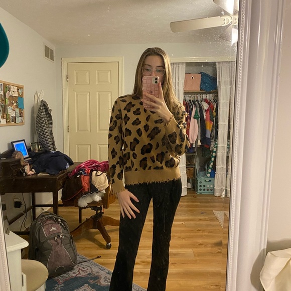 Rehab | Sweaters | Leopard Print Sweater | Poshmark